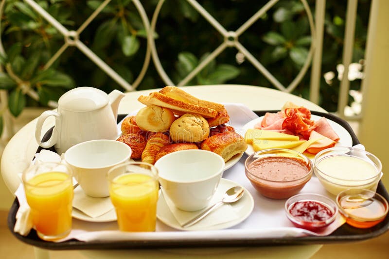 Delicious Breakfast for Two Stock Image - Image of drink, closeup: 49340809