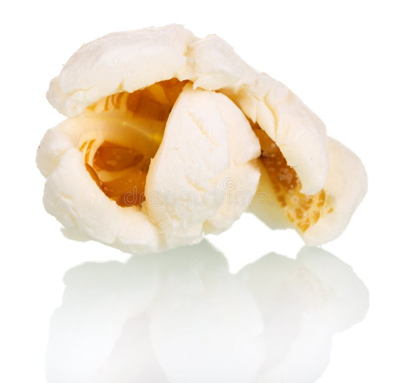 Delicious Popcorn Close-up Isolated on White. Stock Photo - Image of ...