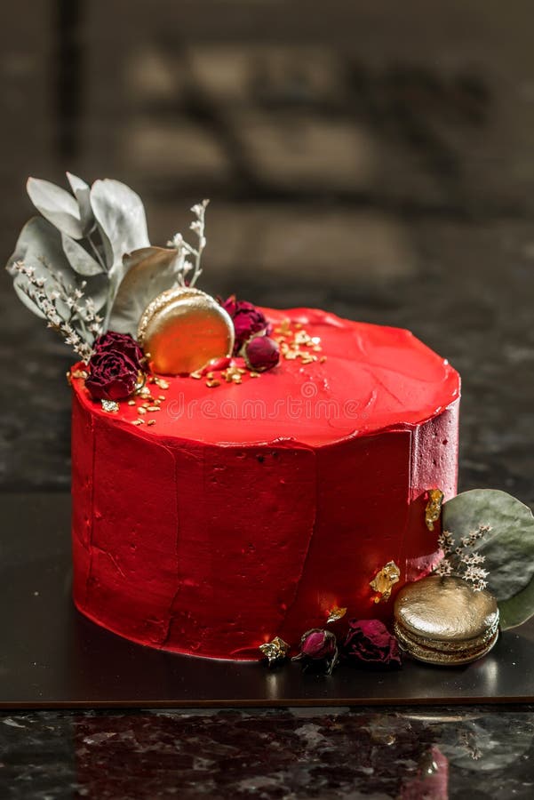 Delicious Bright Cake with Fruit on Top and Filling Stock Photo - Image ...