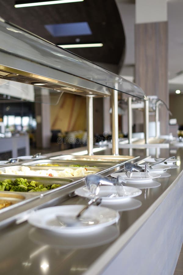 Buffet with main dishes 2 stock image. Image of kitchen - 134589157