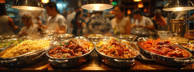 Delicious Buffet Spread stock illustration. Illustration of cuisine - 338548446