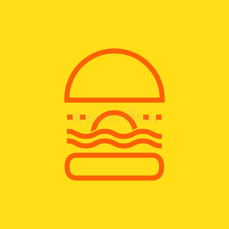 Delicious Burgers Line Logo Design Vector Stock Vector - Illustration ...