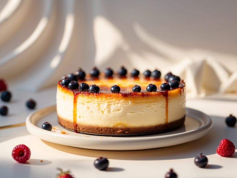 Delicious Burnt Basque Cheesecake Delightful Culinary Presentation ...