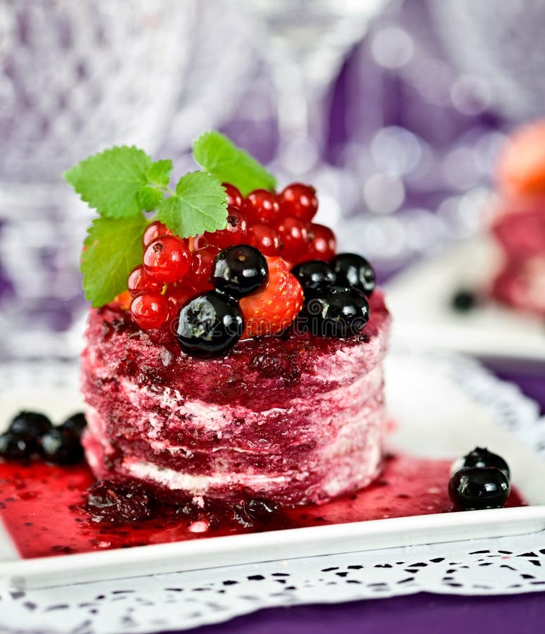 Delicious cake stock image. Image of fruit, bakery, cake - 6836597