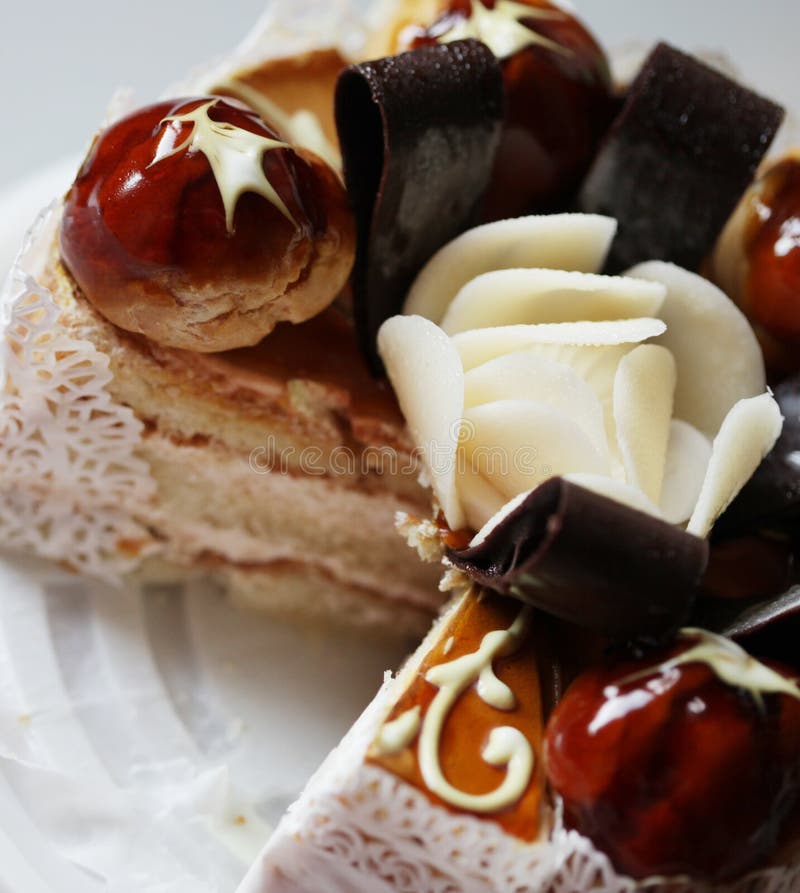 Delicious cake close up stock photo. Image of cook, frosting - 128025410