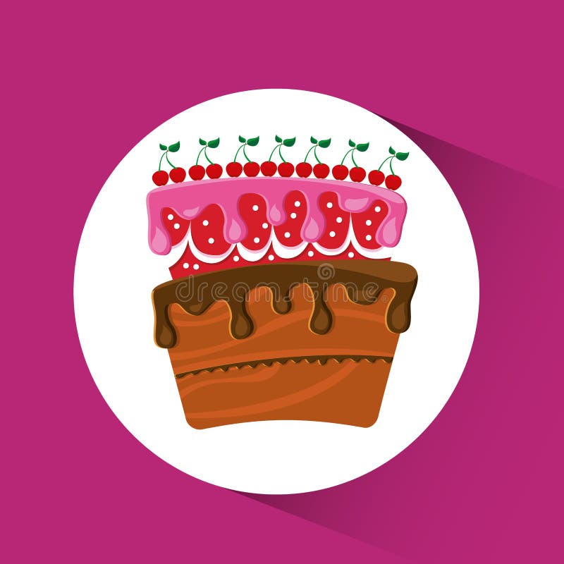 Delicious cake design stock vector. Illustration of sugar - 63938571