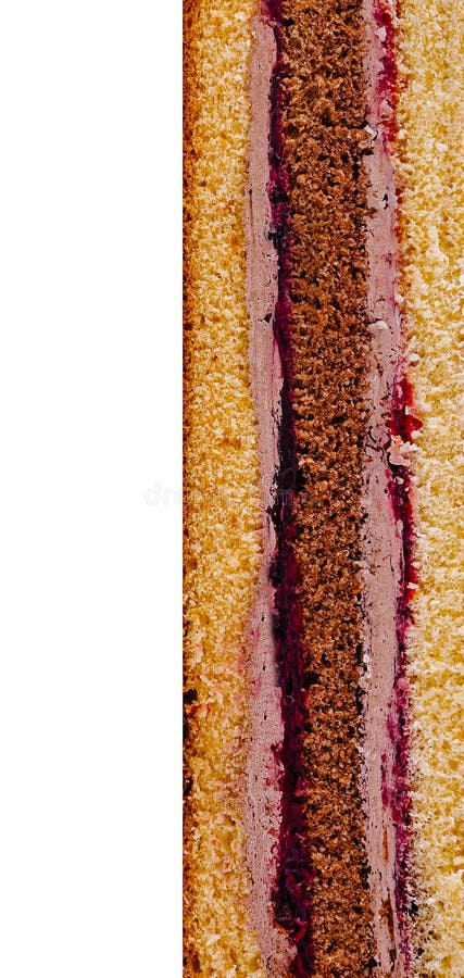 Delicious Cake Layers Showing Filling and Sponge Cake Stock Image ...