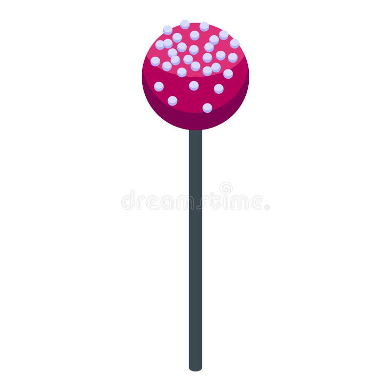 Delicious Cake Pop Icon Isometric Vector. Chocolate Food Stock ...
