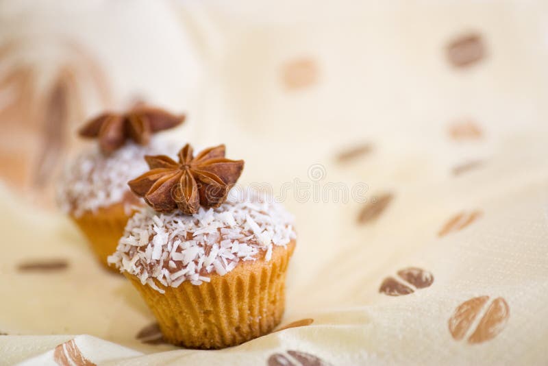 Delicious cakes with anise stock image. Image of background - 25552885