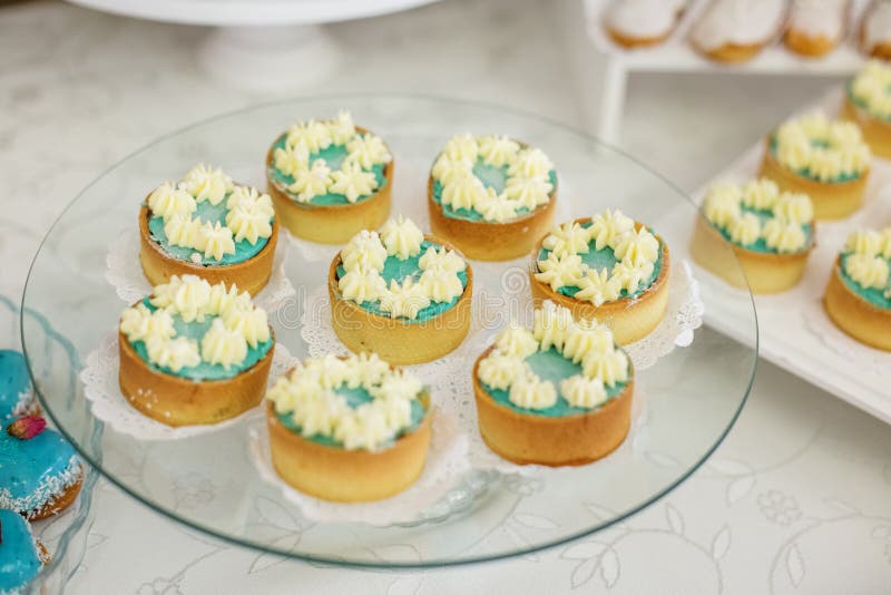 Delicious Cakes on Table. Concept for Event, Celebration and Banquet ...