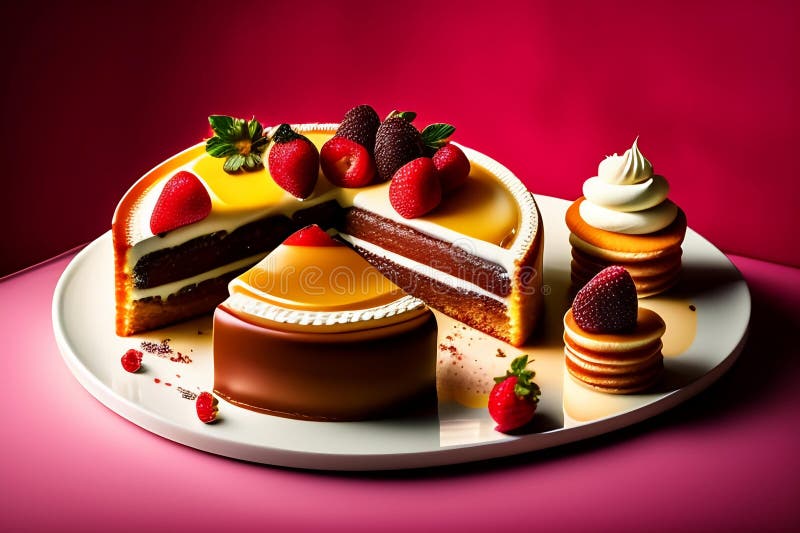 Delicious Cakes on the Table. Desserts on the Table Stock Image - Image ...