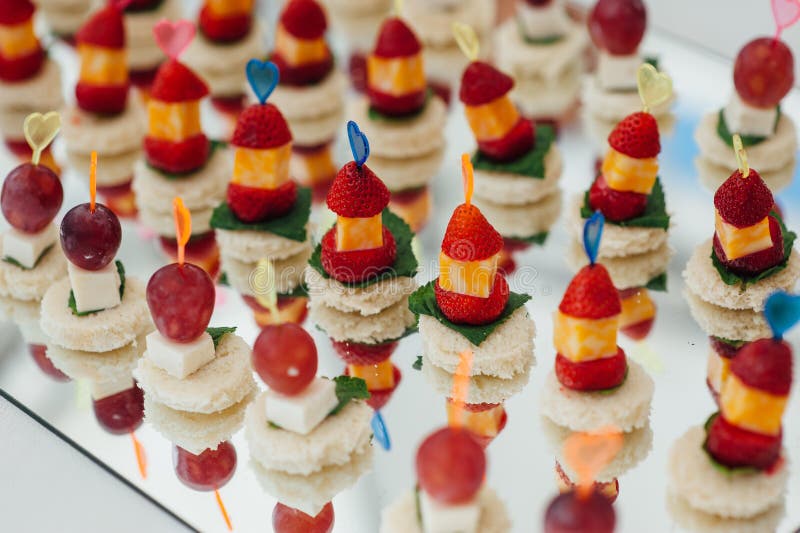 Delicious Canapes As Event Dish Stock Image - Image of decorated, lunch ...