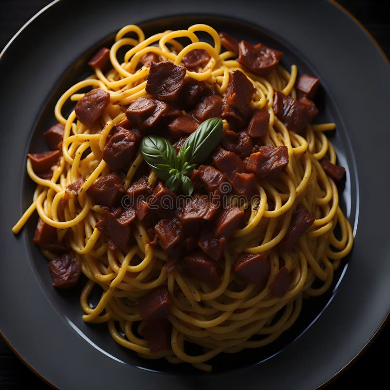 Delicious Chees Spaghetti Plate Ai Generated Stock Illustration ...