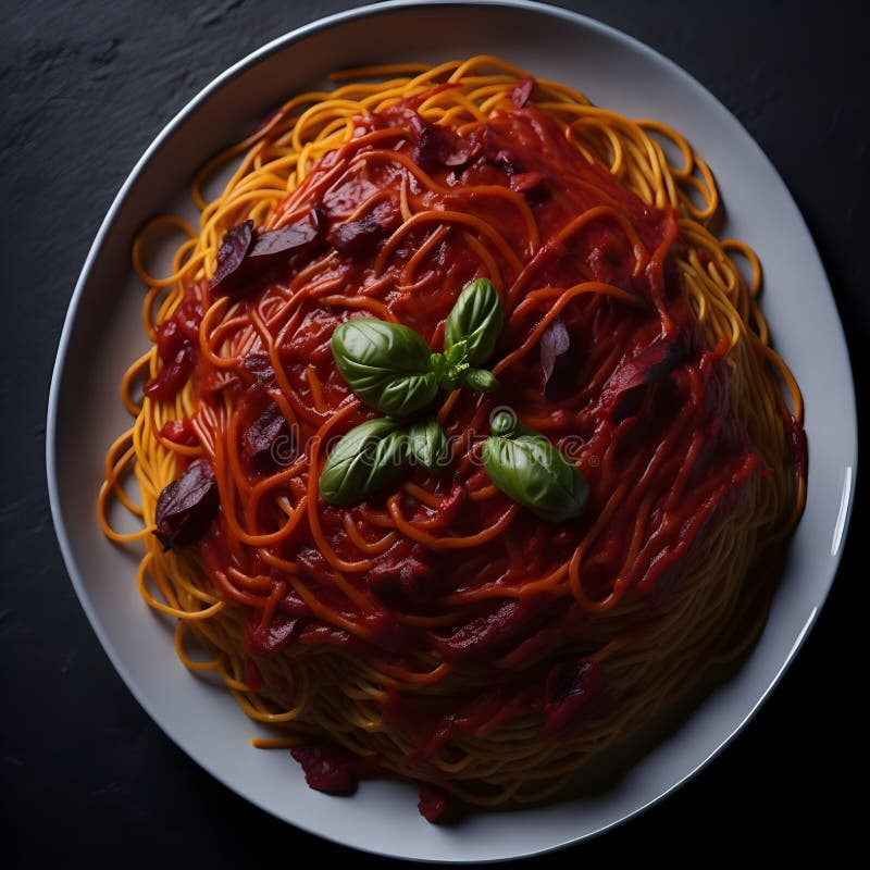 Delicious Chees Spaghetti Plate Ai Generated Stock Illustration ...