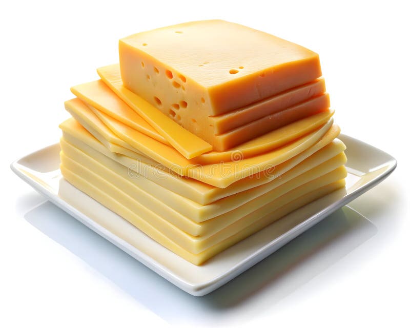 Delicious Cheese Slices Variety Pack Stock Illustration - Illustration ...