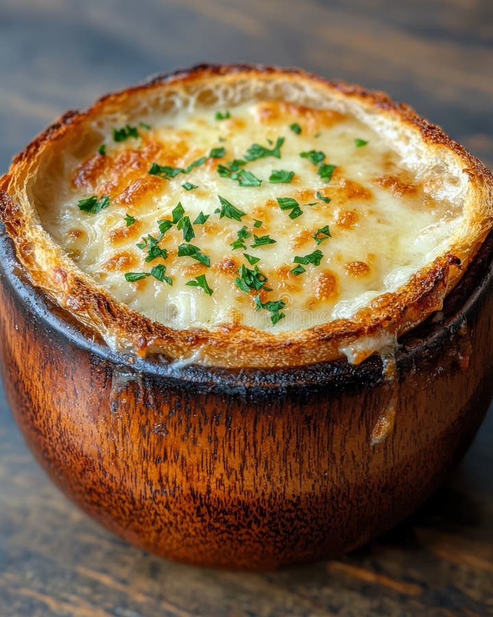 Delicious Cheesy Bread Bowl Stock Illustration - Illustration of recipe ...