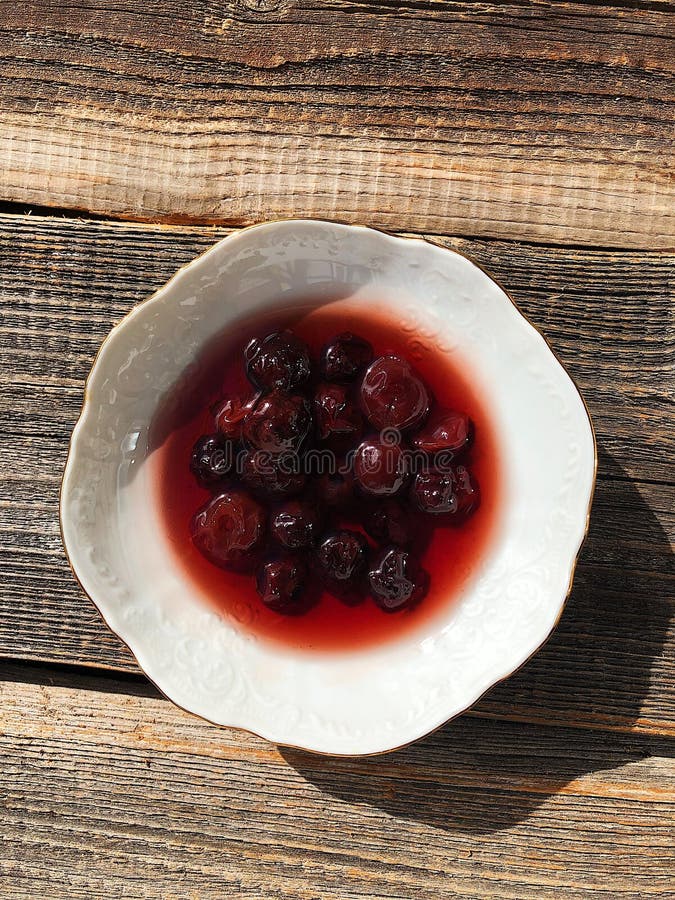 Delicious Cherry Jam on the Table View Stock Image - Image of view ...