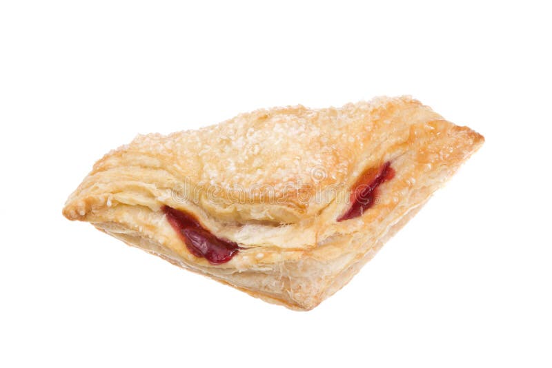 Delicious Cherry Pastry on a White Background Stock Image - Image of ...