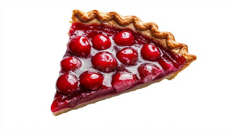 Delicious Cherry Pie Slice Top View for Dessert Inspiration and Print Design Stock Image - Image ...