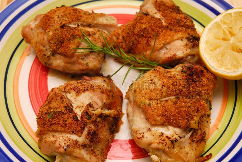 Delicious chicken stock image. Image of plate, crisp, cooked - 1482855