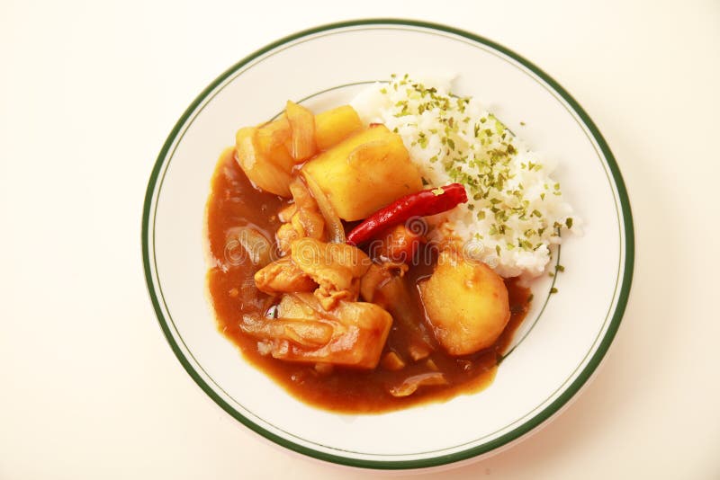 Delicious curry and rice stock image. Image of japan - 193329957
