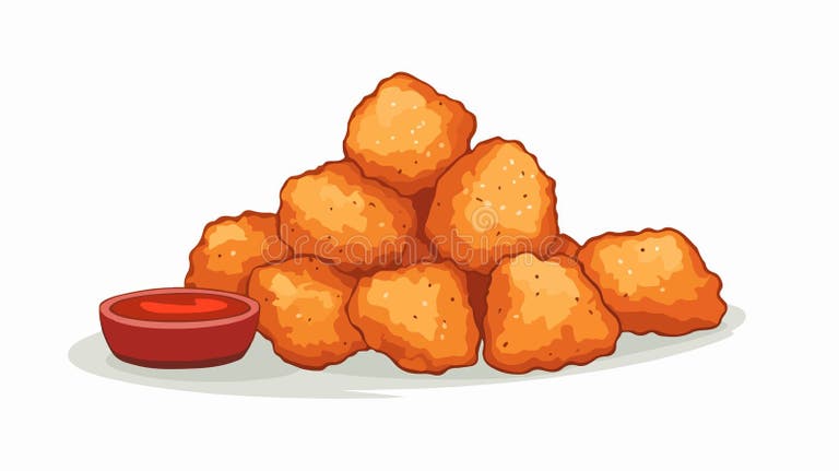 Delicious Chicken Nugget Vector Isolated Illustration for Creative ...