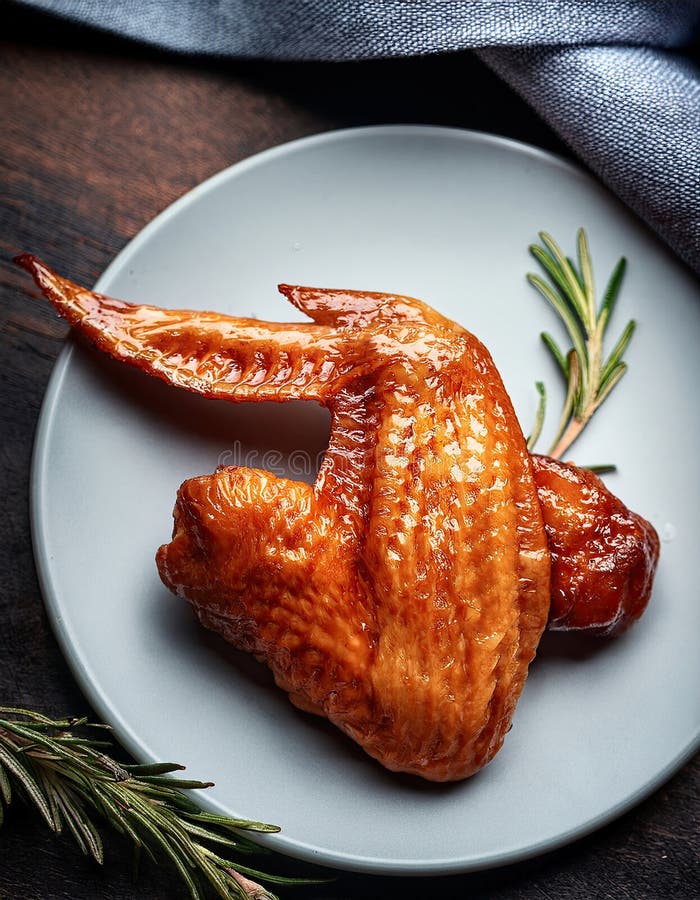 Delicious Chicken Wing for Chicken Wing Day with Tiny Feather Hints of ...