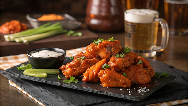 Delicious Chicken Wings for Super Chicken Wing Day Celebration Stock ...