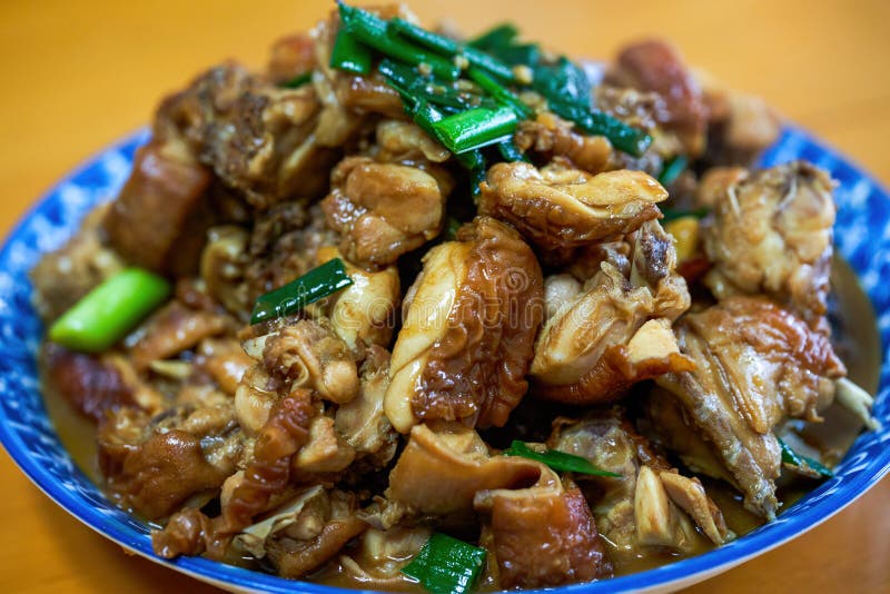 A Delicious Chinese Dish, Braised Rabbit Meat Stock Image - Image of ...