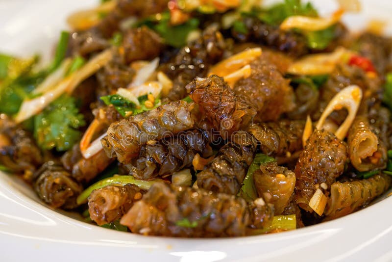 A Delicious Chinese Dish, Cold Fish Skin Stock Photo - Image of curry ...