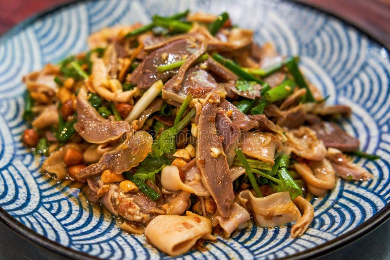 A Delicious Chinese Dish, Cold Goose Offal Stock Image - Image of ...