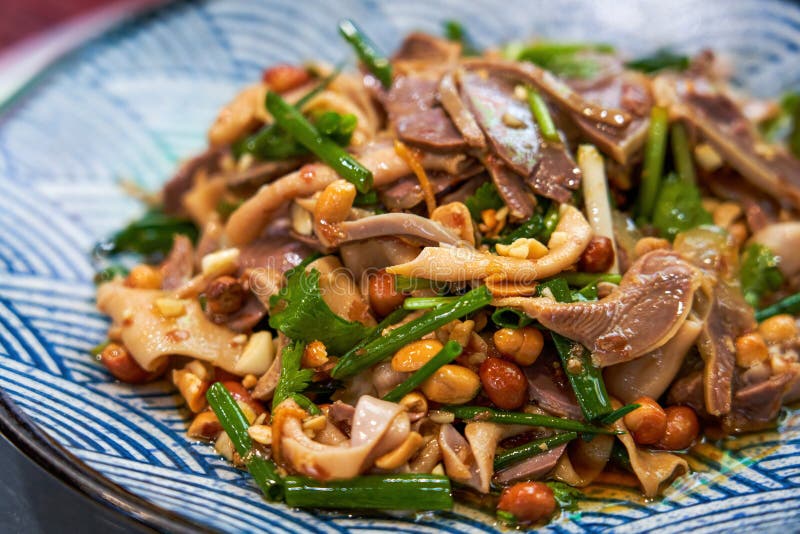 A Delicious Chinese Dish, Cold Goose Offal Stock Image - Image of salad ...