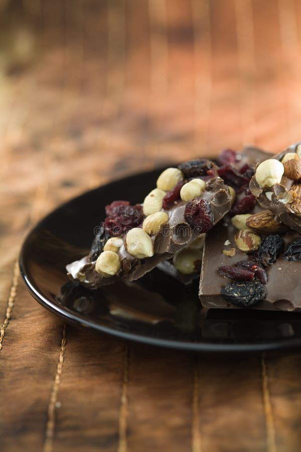 Delicious chocolate stock image. Image of plate, chunk - 4544493