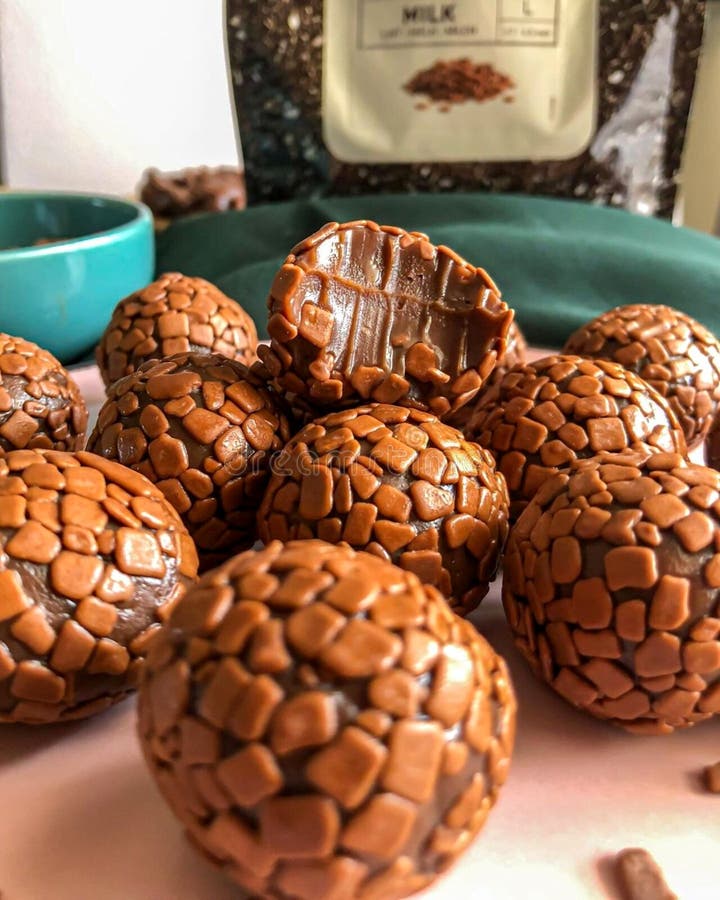 Delicious Chocolate Balls and Full Sprinkle Stock Photo - Image of ...