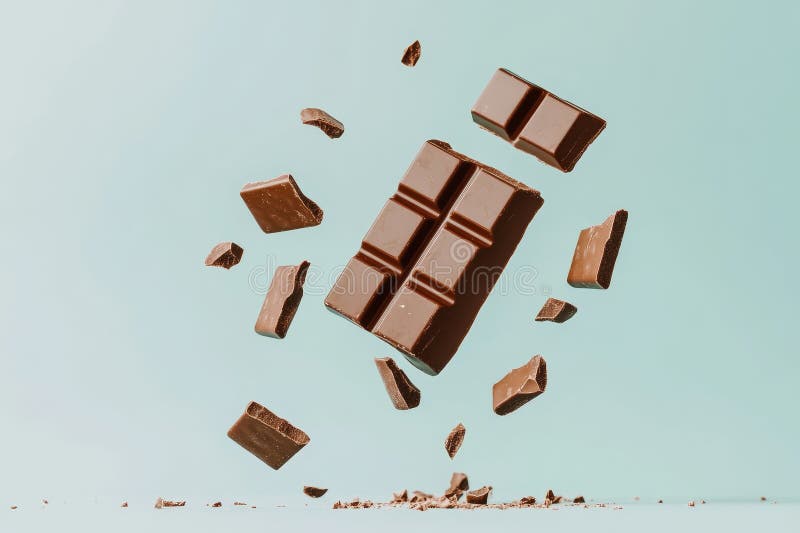 Delicious Chocolate Bar Explosion Stock Photo - Image of brown ...