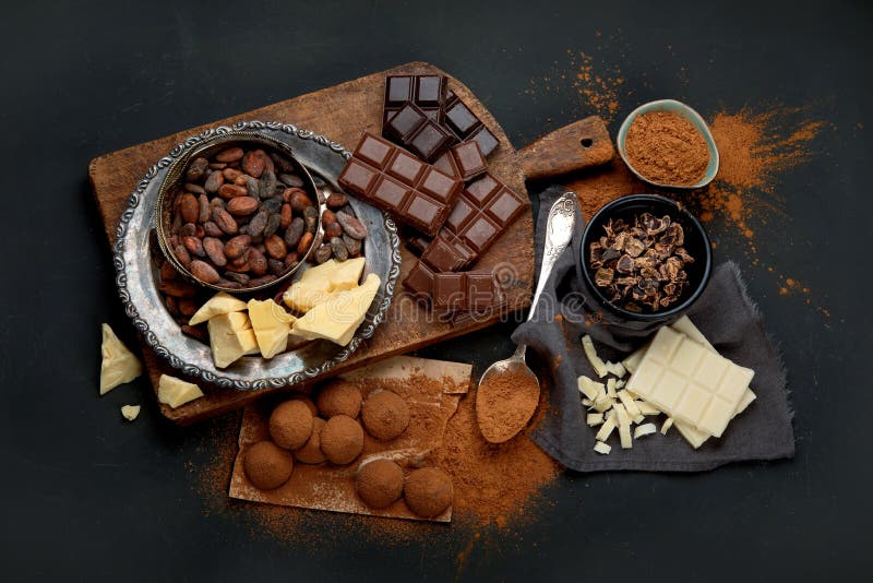 Delicious Chocolate Bars and Pieces Stock Photo - Image of food, dark ...
