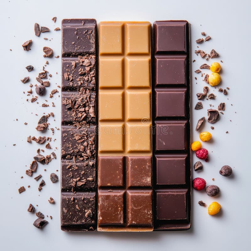 Delicious Chocolate Bars on White Background Stock Photo - Image of ...