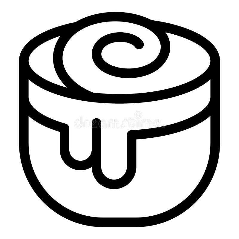 Delicious Chocolate Cake Dripping Icing Minimalist Icon Stock ...