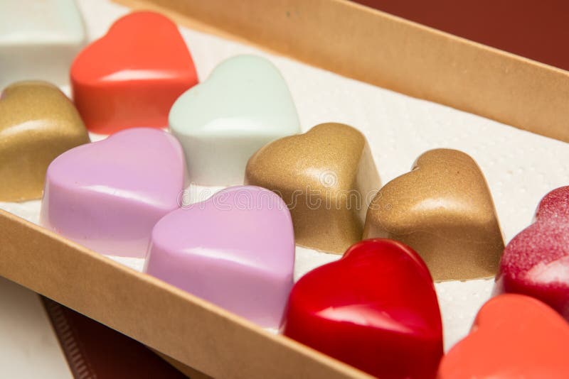 Delicious Chocolate Candies, Close Up, Different Colors Stock Image ...