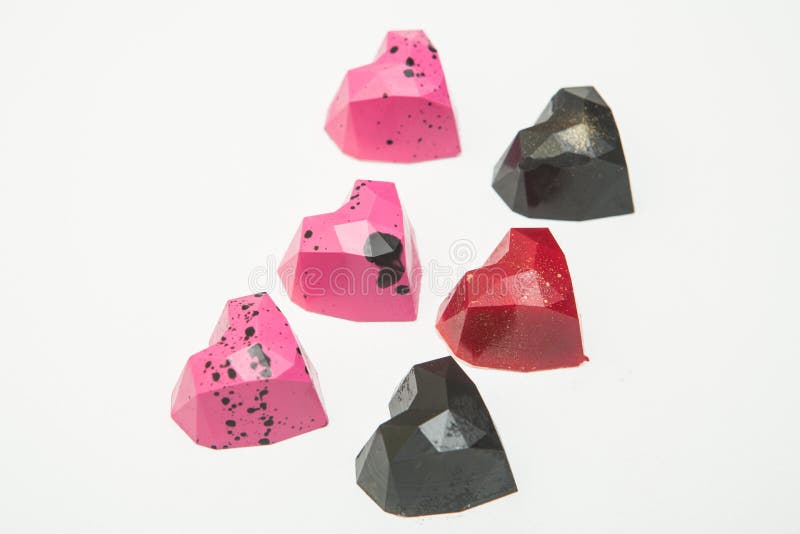 Delicious Chocolate Candies, Close Up, Different Colors Stock Photo ...