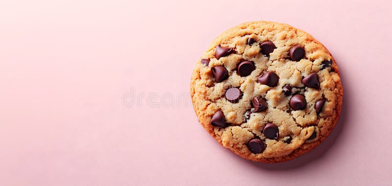 A Delicious Chocolate Chip Cookie on a Soft Pastel Background Perfectly ...