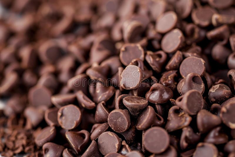 Delicious Chocolate Chips Forming a Textured Background Stock ...