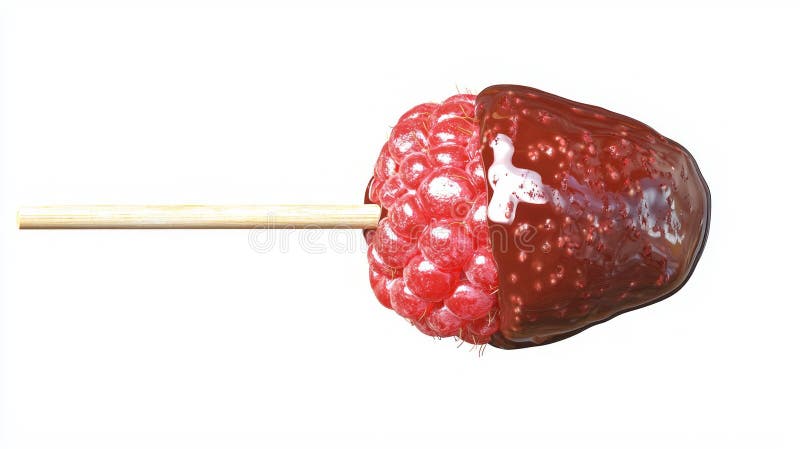 Delicious Chocolate Covered Raspberry on a Skewer for Dessert ...