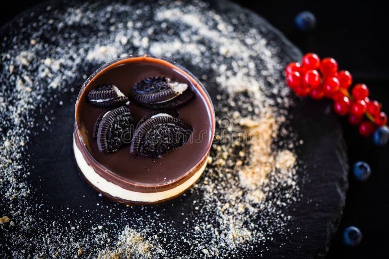 Delicious Chocolate Delight - Oreo Cake Close Up View Stock Photo ...