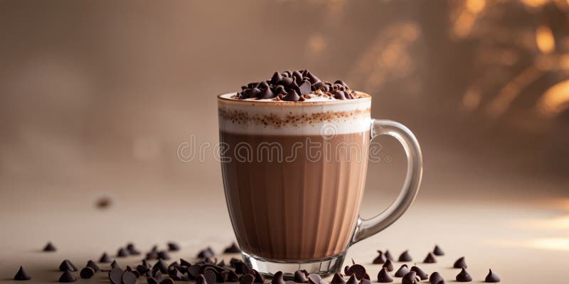 Delicious Chocolate Drink with Chocolate Chips Stock Photo - Image of generated, chocolateeggs ...