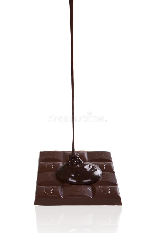Dripping chocolate stock image. Image of melt, delicious - 12535723