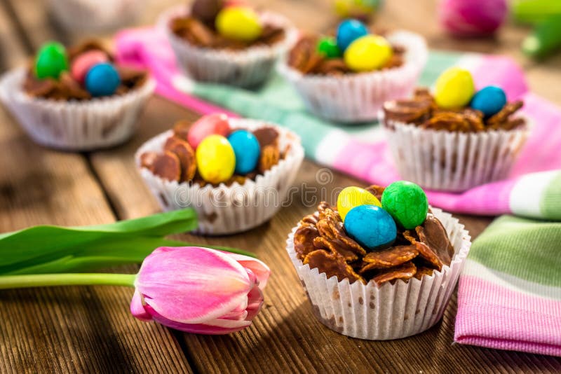 Easter egg sweets stock image. Image of three, piles - 143534319