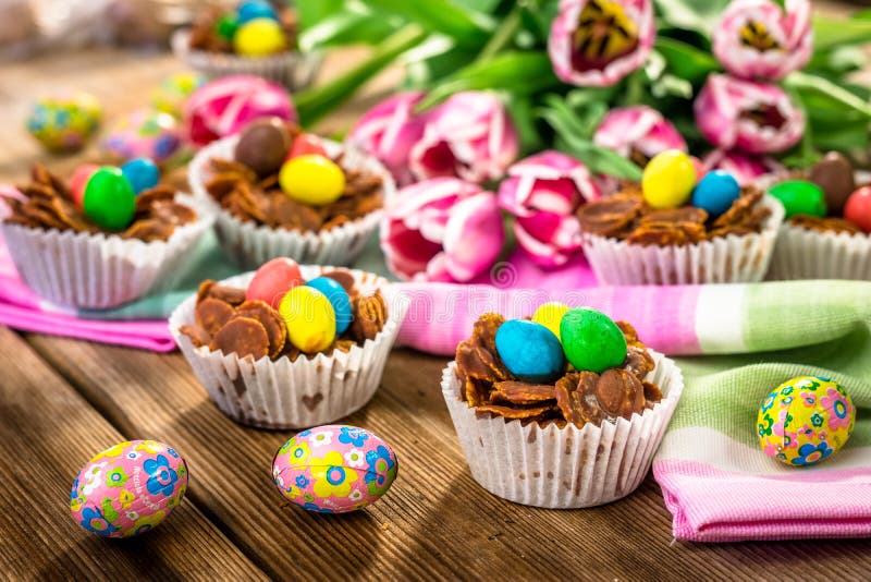 Easter egg sweets stock image. Image of food, sweets - 143535681