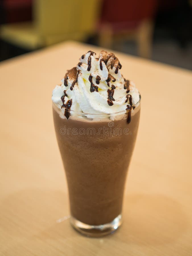 Delicious chocolate frappe stock image. Image of creamy - 52627355