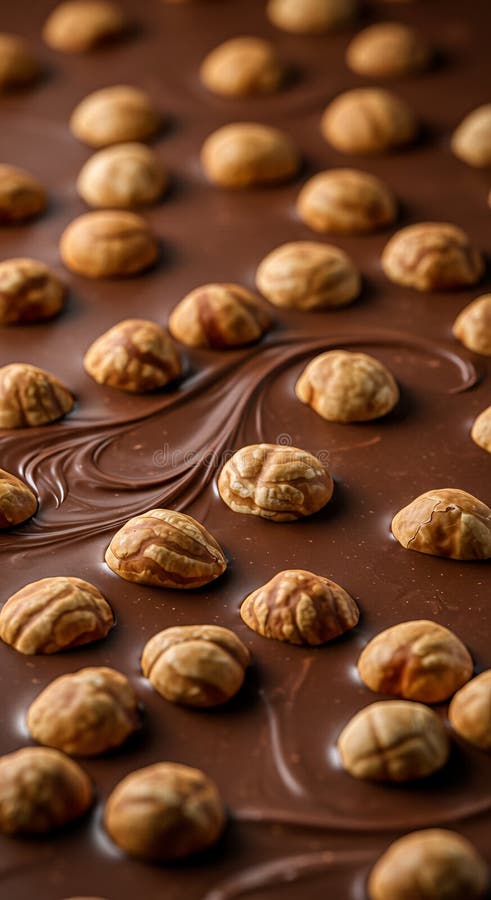 Delicious Chocolate Hazelnut Spread with Whole Nuts on Smooth Surface ...